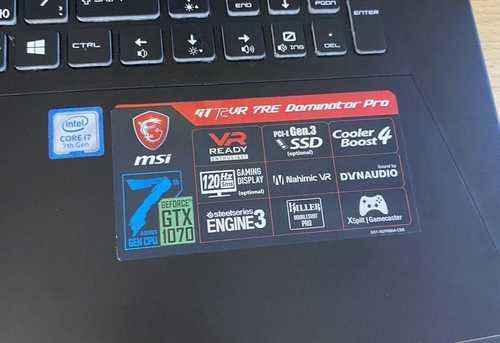 Продам игровой ноутбук MSI (MS-1785)