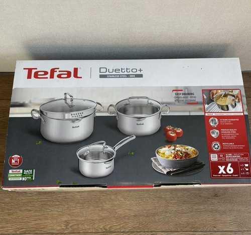 Набор кастрюль tefal duetto 