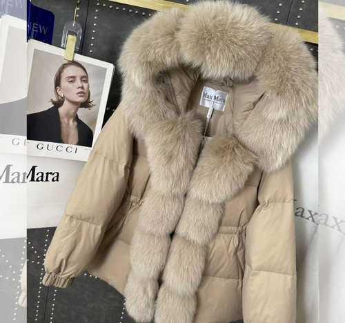 Max mara пуховик женский с мехом зима