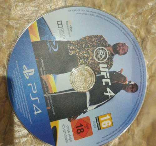 Диск PS4 UFC4 без коробки