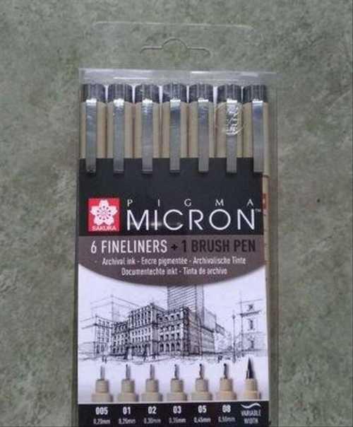 Капиллярные ручки Sakura "pigma micron" набор 6 шт