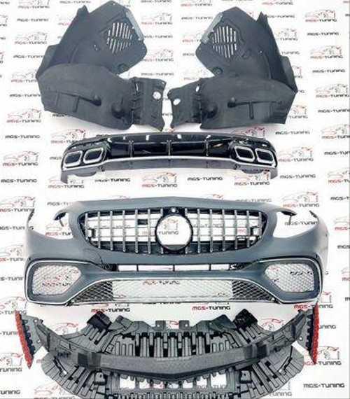 Бампер S65 рест+диффузор и насадки S-coupe C217