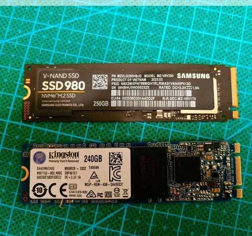 SSD M2 samsung, kingston 250GB