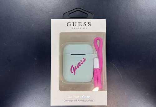 Чехол Guess для Airpods, синий/фуксия