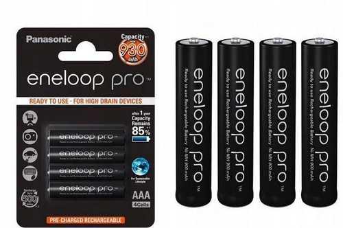 Аккумуляторы Panasonic 930 mAh AAA Eneloop Pro 8шт