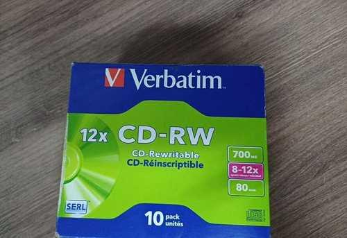 CD-RW диски Verbatim чистые