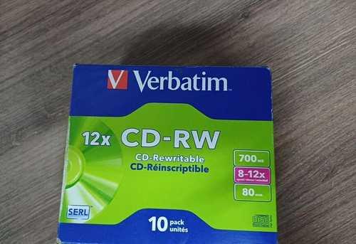 CD-RW диски Verbatim чистые