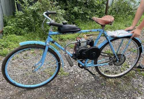 Велосипед с бензиновым мотором