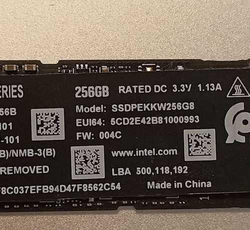 Intel SSD 760p 256 Gb