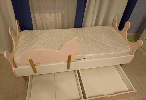 Кроватка для девочки + матрас