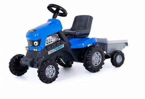 Каталка детская трактор Turbo синяя 84637 от 3 лет