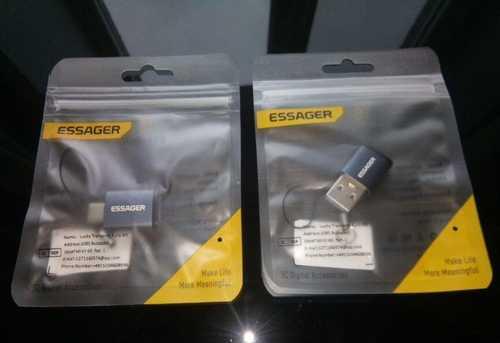 Адаптеры Essager USB-TypeC Комплект 2шт