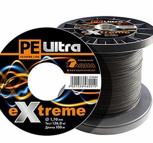 Шнур aqua PE ultra extreme 1,70mm черный 100m