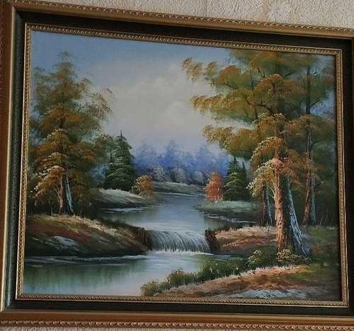 Картина в раме гобелен