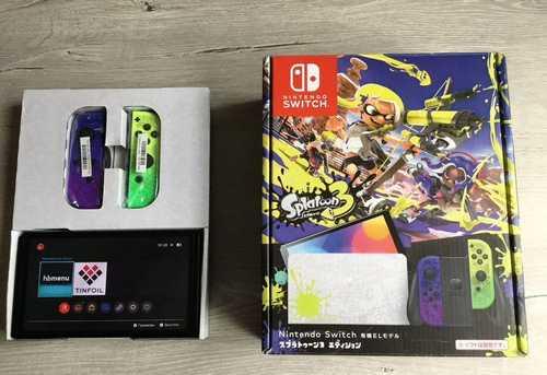 Новые Nintendo Switch Oled Splatoon чип 128 Гб