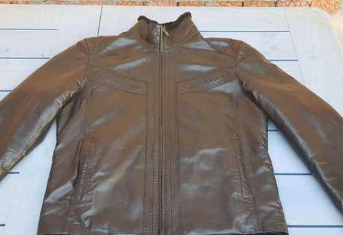 Куртка кожаная мужская зимняя размер 52