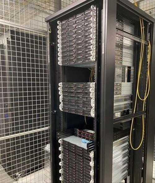 Сервер Supermicro, свич Accton, серверный шкаф бу