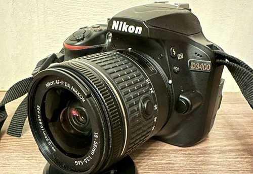 Зеркальный фотоаппарат Nikon d3400 Kit 18-55