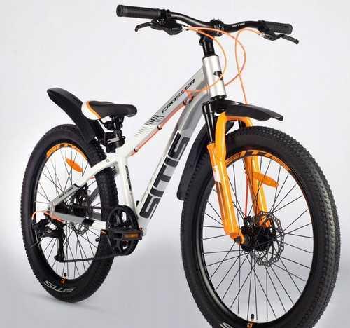 Велосипед sitis crosser 24" (2024) White-Grey-Orange Vor3