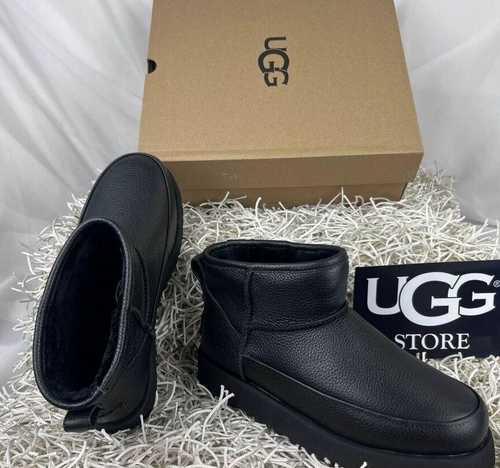 Сапогие UGG classic sugar ultra mini black