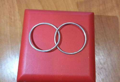 Женские круглые серьги серебро кольца