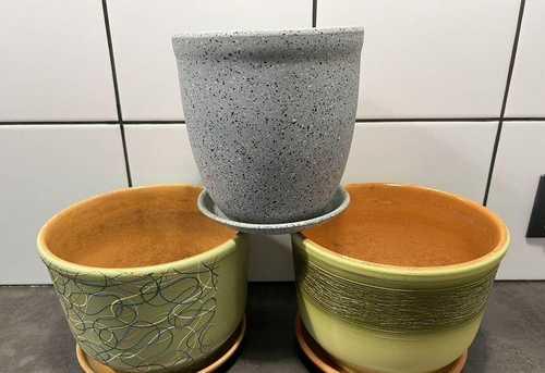 Кашпо горшок для цветов керамика 2 шт