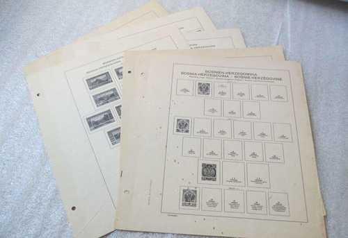 Лист с изображениями марок Schaubek (Босния-Герцег
