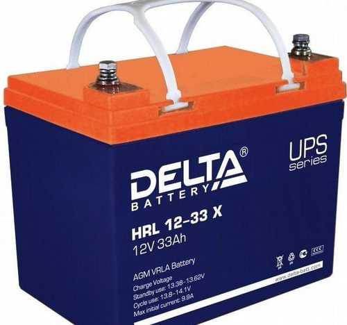 Delta HRL 12-33 X (33А\ч, 12В) свинцово- кислотный аккумулятор