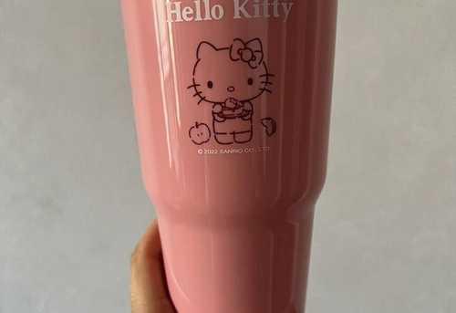 Новый стакан с крышкой hello kitty