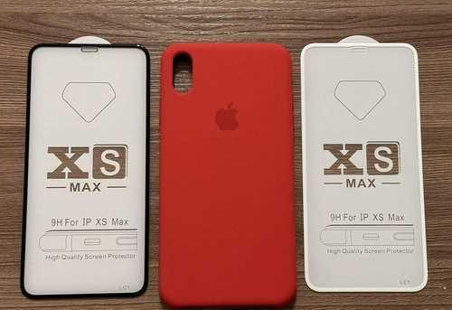 Чехол и стекла на iPhone xs max