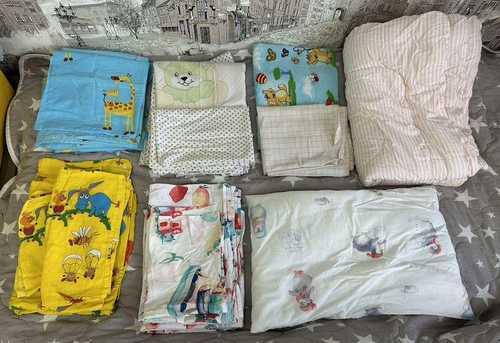 Детское постельное белье, подушка, одеяло