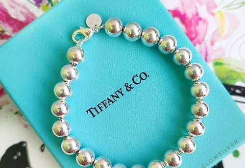 Серебряный браслет Tiffany из крупных бусин