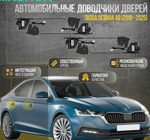 Доводчики дверей Skoda Octavia A8 2019-2024