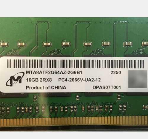 Micron DDR4 dimm 16Gb 2666 мгц