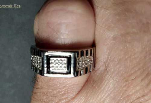 Кольцо серебряное со вставкой. Печатка