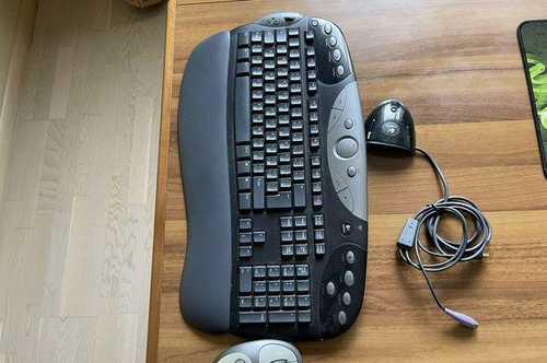 Logitech cordless Клавиатура, мышь, ресивер