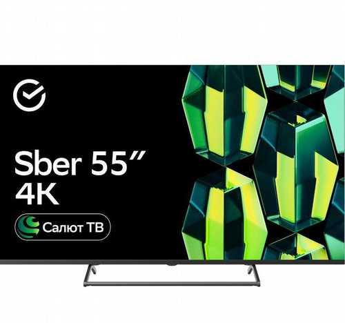 Новый Телевизор 55" Sber SDX-55U4125. Гарания