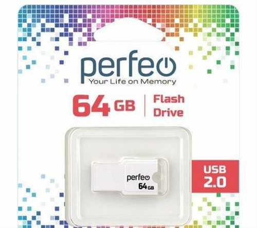Флешка 64Gb USB 2.0 Perfeo M01, белый, серия Мини
