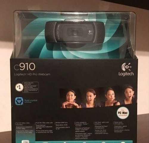 Logitech C910 HD Pro Webcam Carl Zeiss Tessar New