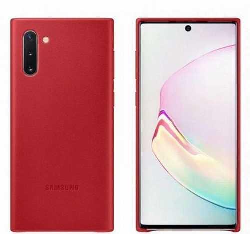 Оригинал Leather Cover для Samsung Note 10 (Red)