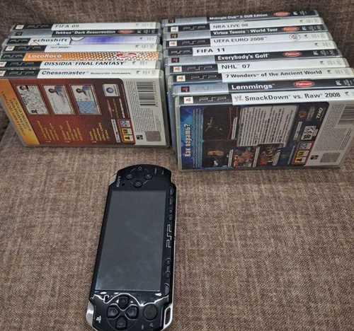 Sony PSP 2008 В хорошем состояние + 17 игр