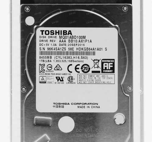 Hdd 1 tb 2.5 Toshiba