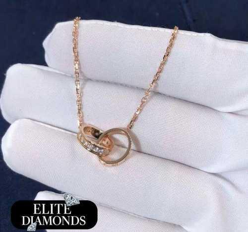 Браслет Cartier Love розовое золото 585 проба 18 шт. бриллиант 0.2221 карат