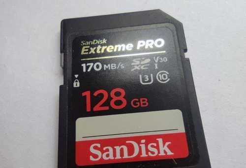 Карта памяти SD 128Gb SanDisk Extreme Pro sdxc