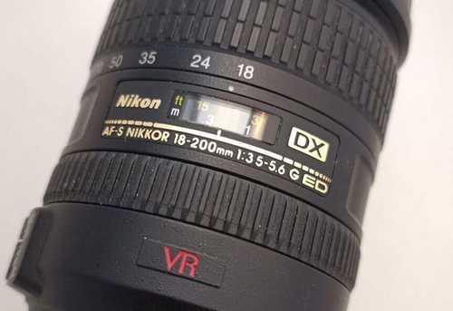Объектив Nikon AF-S 18-200mm F 3,5-5,6 G VR б/у