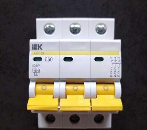 Автоматический выключатель 50А С 3п 4.5кА IEK