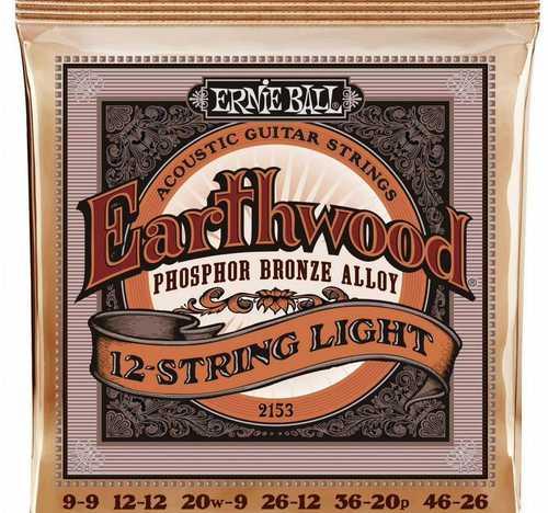 Cтруны для двенадцатиструнной гитары Ernie Ball Earthwood 2153