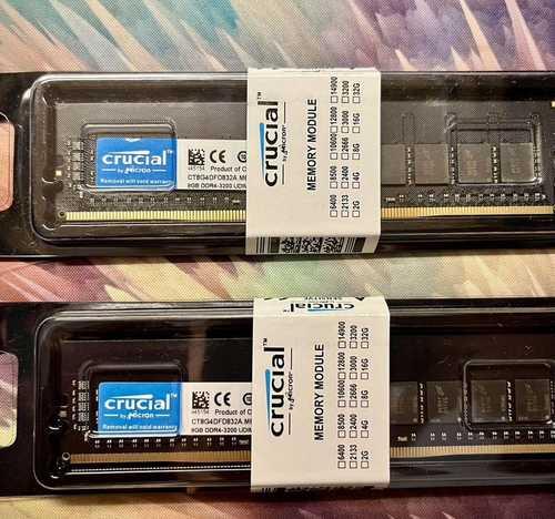 DDR4 crucial 16 GB (2x8) 3200 Mhz