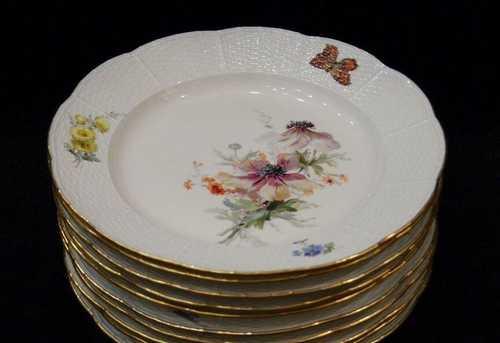 Столовые тарелки "Цветы" Мейсен Meissen