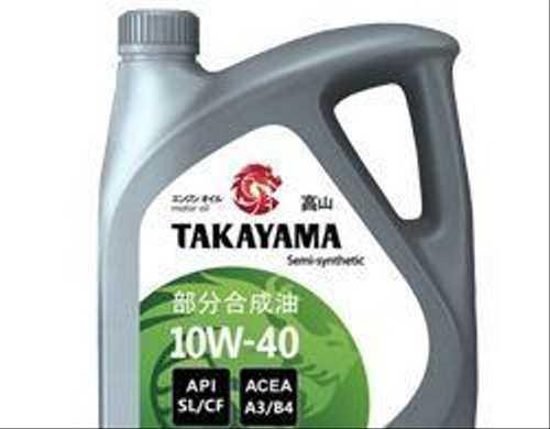 Масло takayama 10W40 API SL/CF 4л п/с пластик